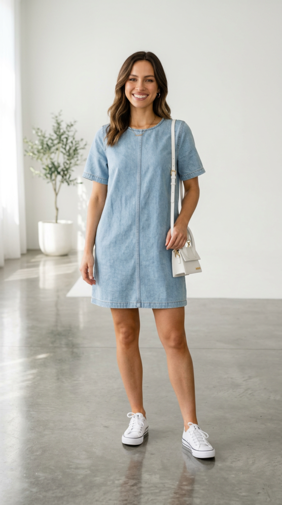 20 Chic Denim Dress Outfit Ideas 2026 - Styled Daily