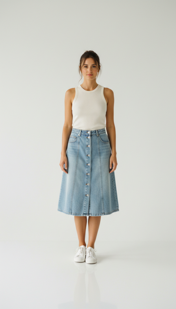 15 Trendy Denim Skirts Ideas For 2026 - Styled Daily